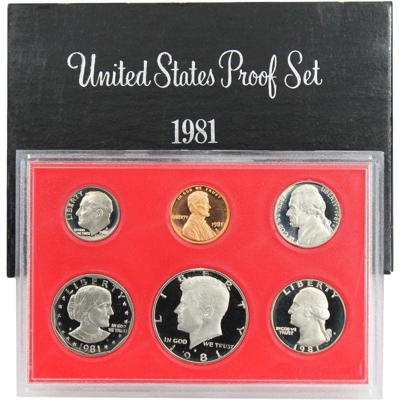 1981 Proof Set - 6 Coin Set – Great American Coin Company®