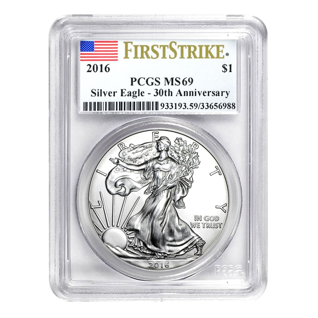 2016 $1 American Silver Eagle MS69 PCGS - First Strike – Great American Coin Company®