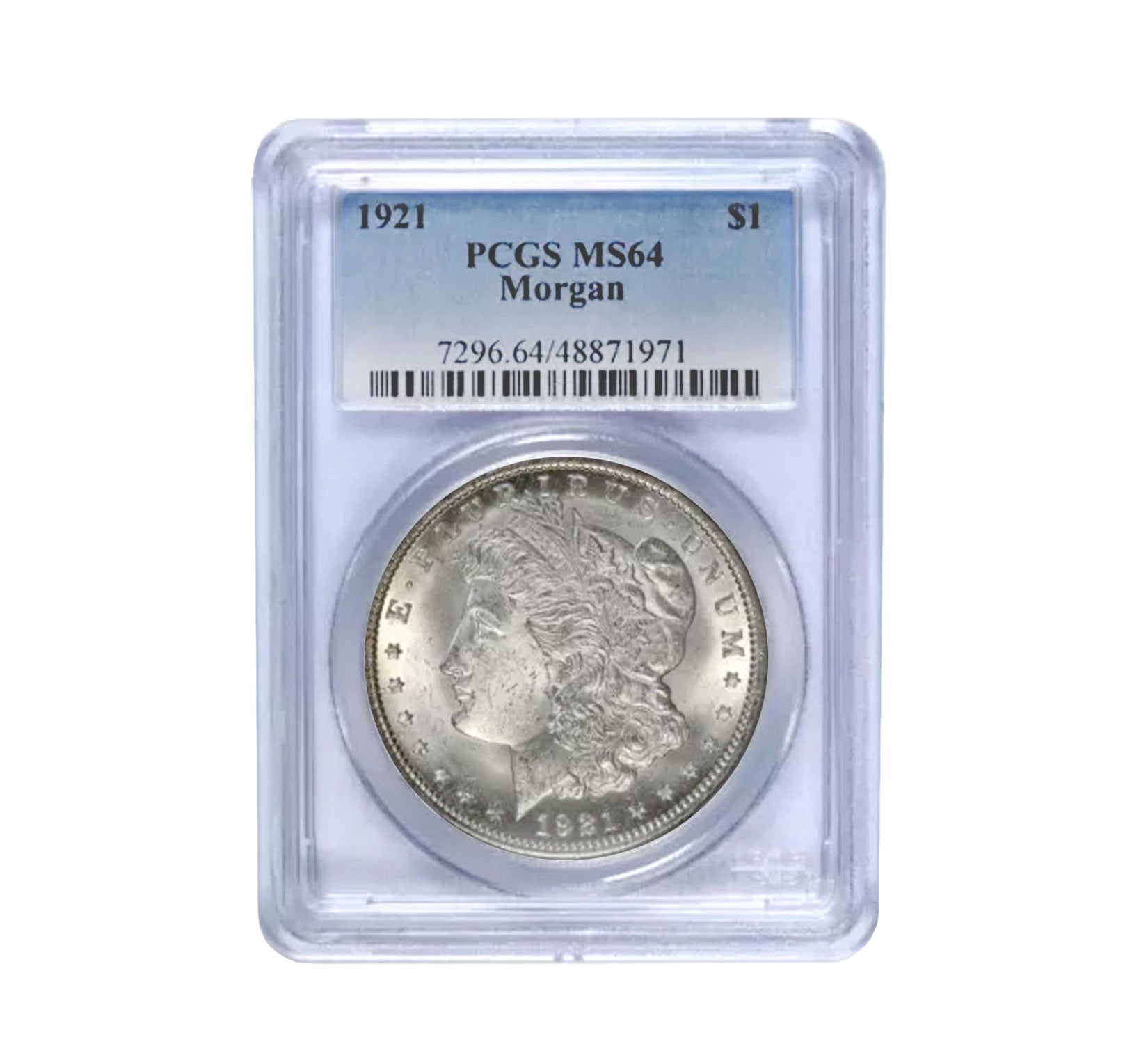 1921 No Mint Mark Morgan Dollar PCGS MS-64.