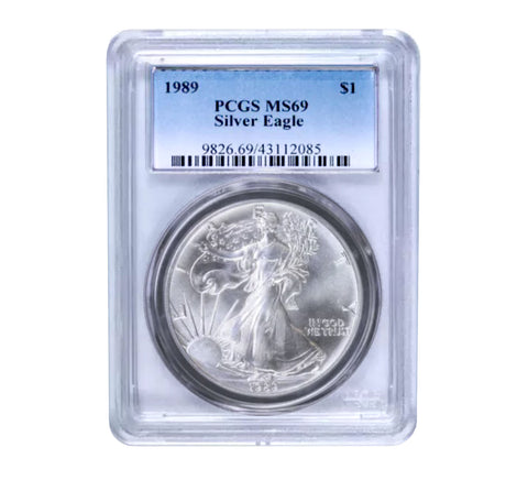 1989 $1 American Silver Eagle MS69 PCGS – Great American Coin Company®