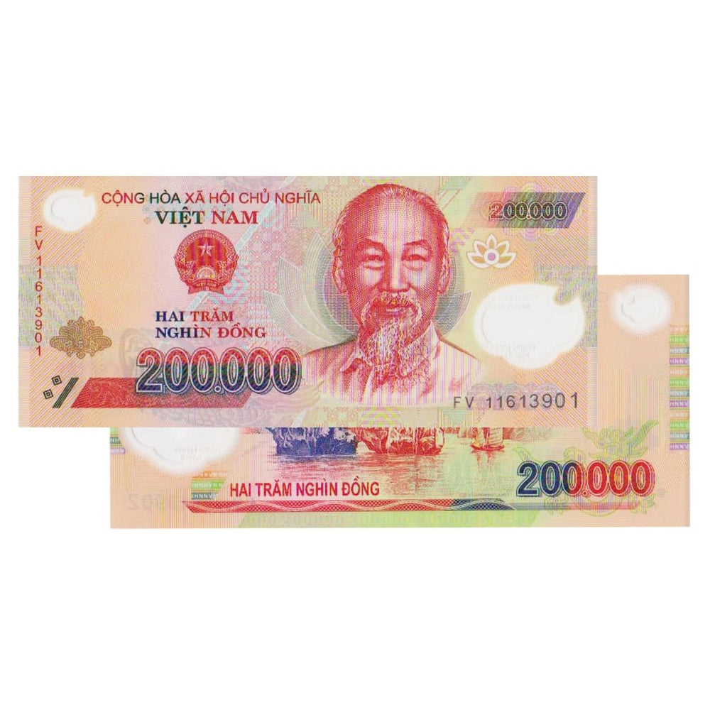 200,000 Vietnamese Dong Banknotes Uncirculated VND