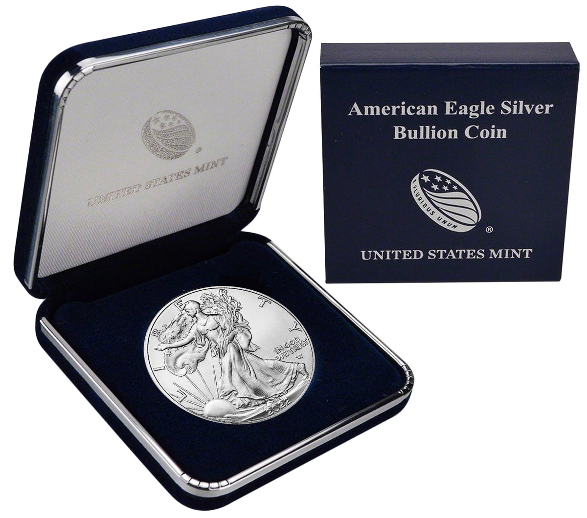 American Silver Eagle Coins in U.S. Mint Gift Box | Great American Coin ...