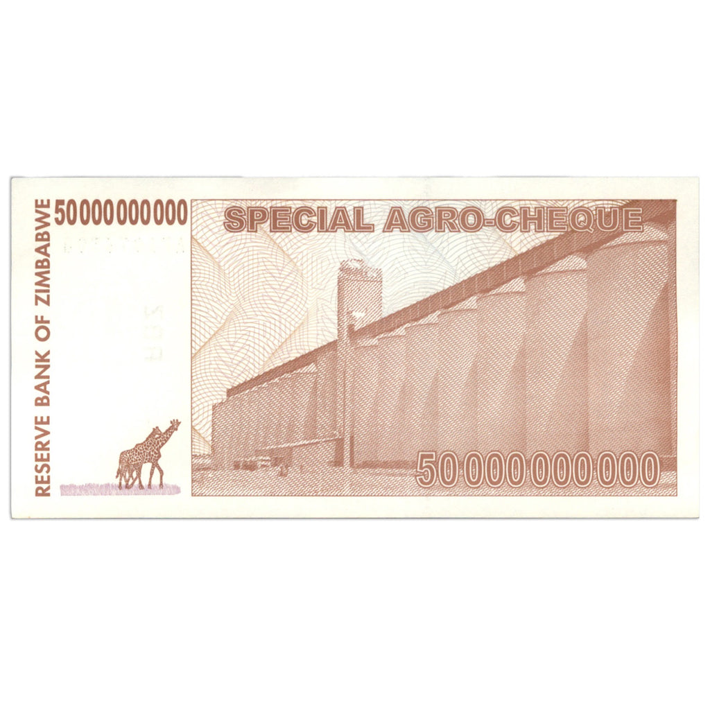 50 Billion Zimbabwe AGRO-CHEQUE BRICK of 1,000 CIRCULATED 2008 – Great ...