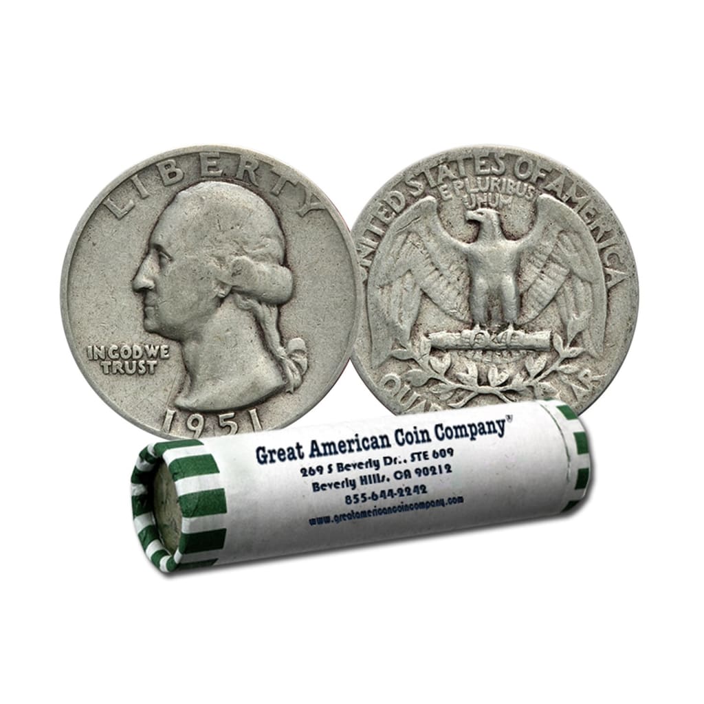 90% Silver Washington Quarters Average Circulated | Great American Coin ...