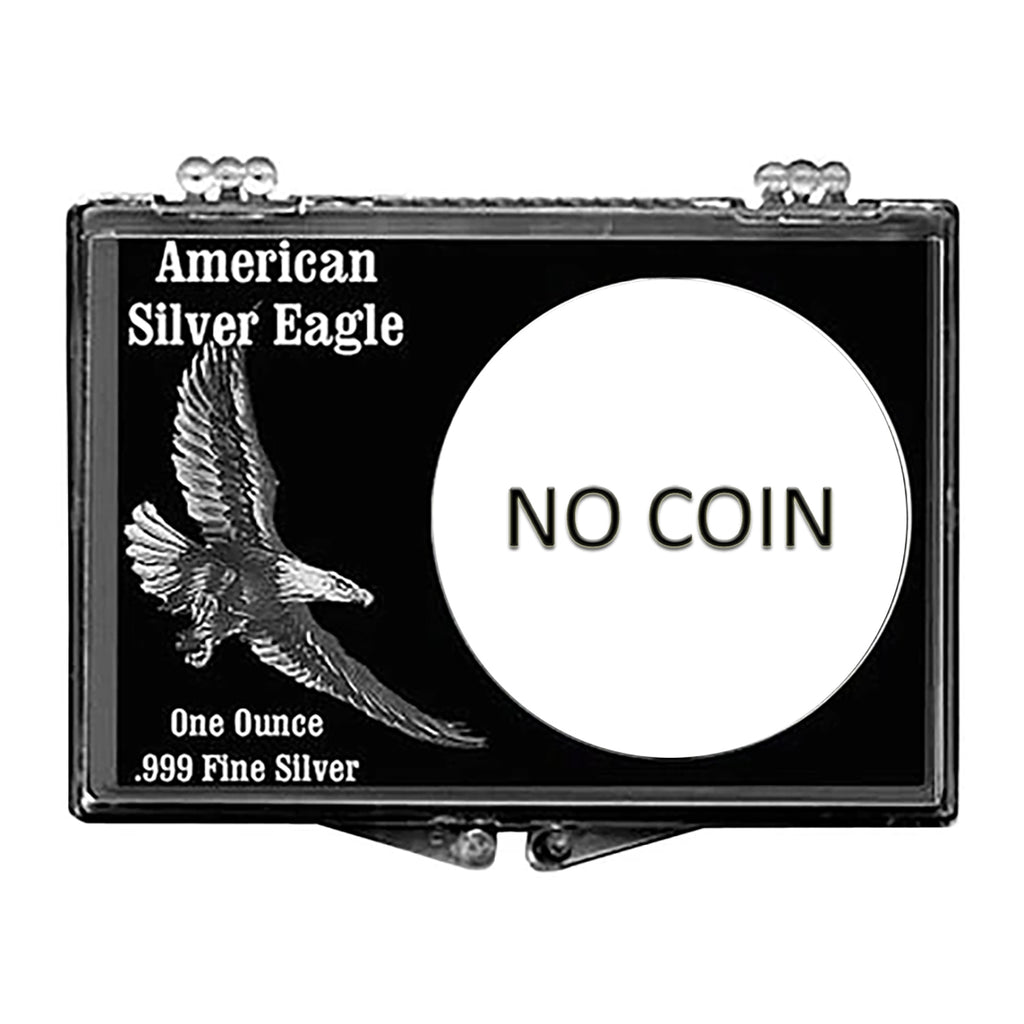 Silver Eagle Snaplock Holder - Black Eagle Design No Coin – Great ...