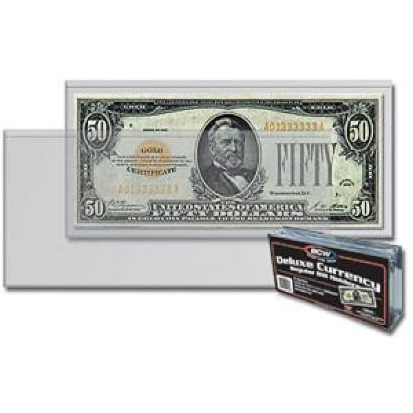Deluxe BCW Regular Semi-Rigid Currency Banknote Holder – Great American ...